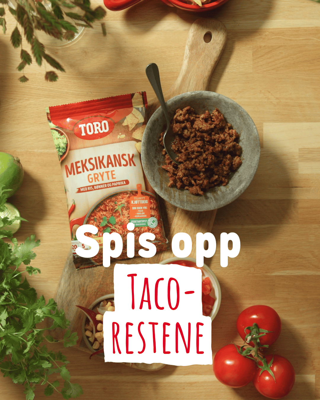 Meksikansk gryte med tacorester - TORO