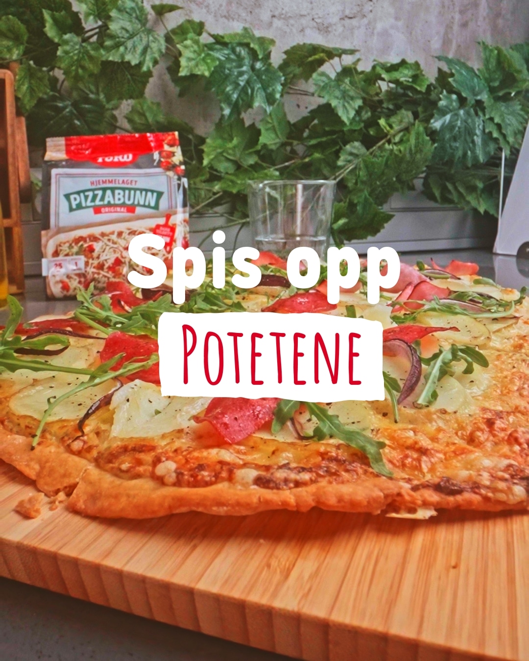 Pizza med hvit saus og poteter - TORO